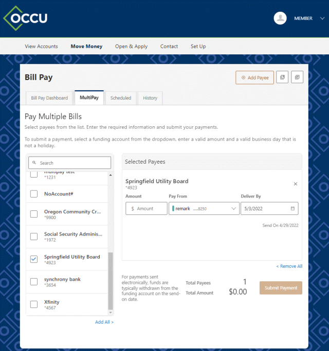 Manage your finances with bill pay | OCCU